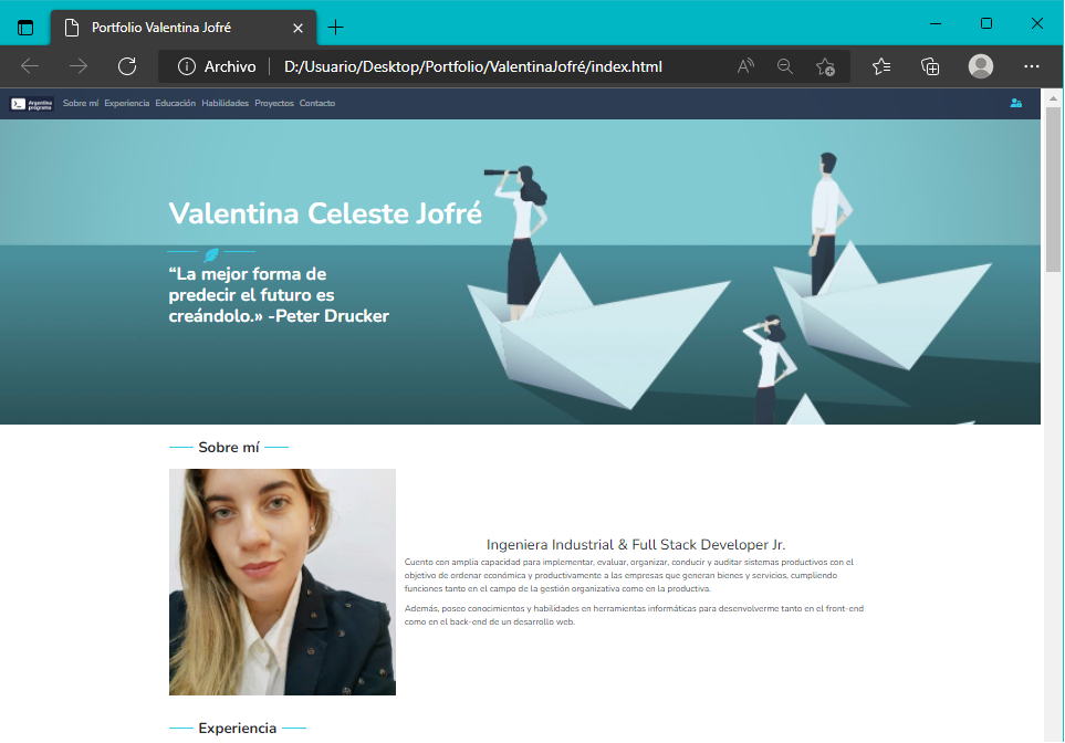 Portfolio Valentina Jofré